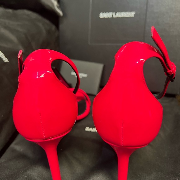 Saint Laurent | Shoes | Neon Pink Ysl Heels | Poshmark